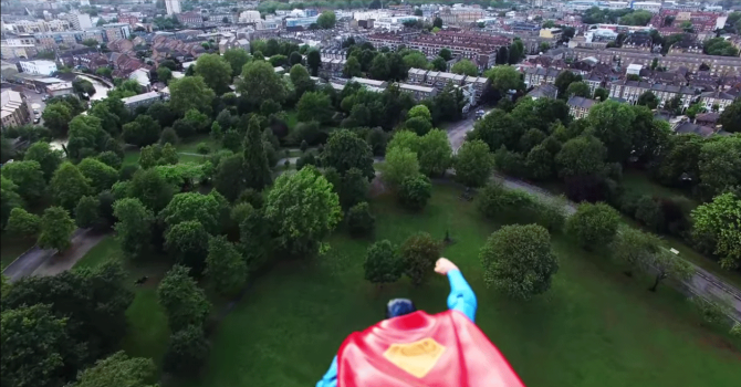 It's A Bird...It's A Plane...No, It's Superman Riding A Drone Over ...